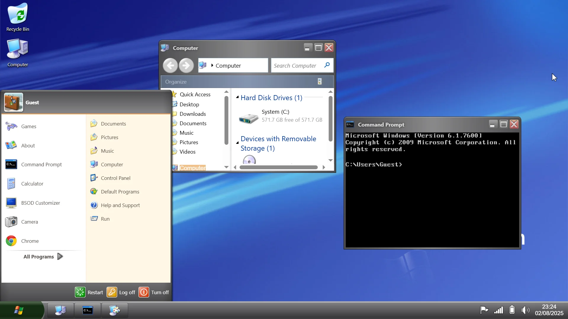 Windows Longhorn (Slate) theme in Win7 Simu | Visnalize
