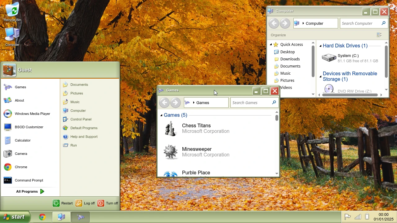 Windows XP (Olive Green) theme in Win7 Simu | Visnalize